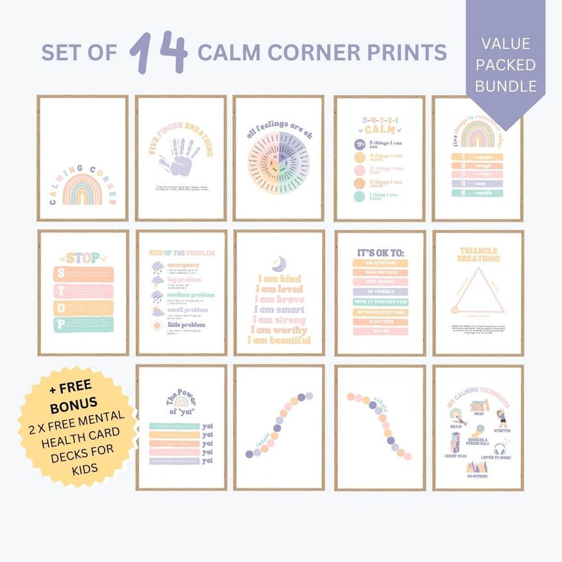 Calming Corner Posters, Calm Corner Worksheet, Calm Down Corner Print ...
