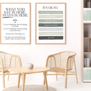 18 Therapist Office Decor Signs Counseling Posters Therapy Wall Art ...
