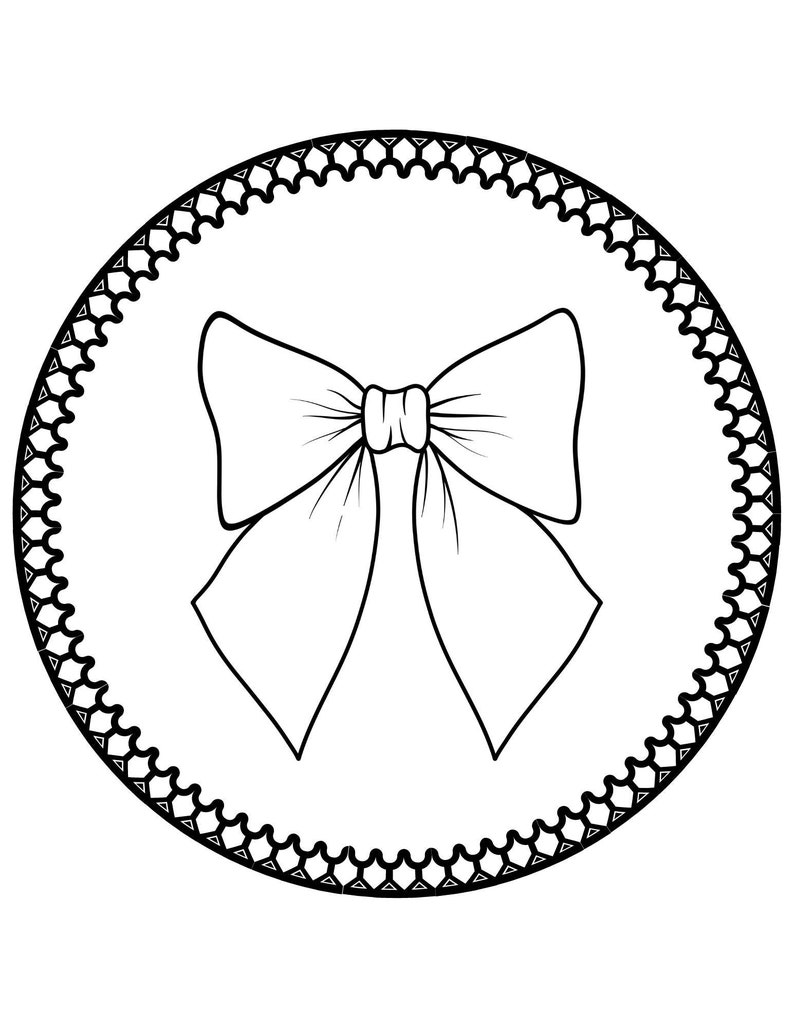 5 Bow Coloring Pages Digital Download Coloring Sheets Easy Coloring ...