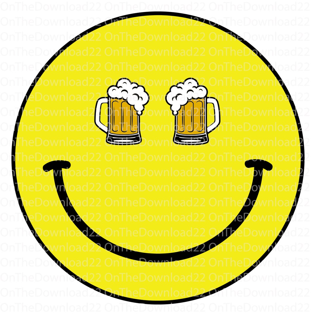 Smiley Face Beer Digital File Smiley Face Beer PNG Digital - Etsy