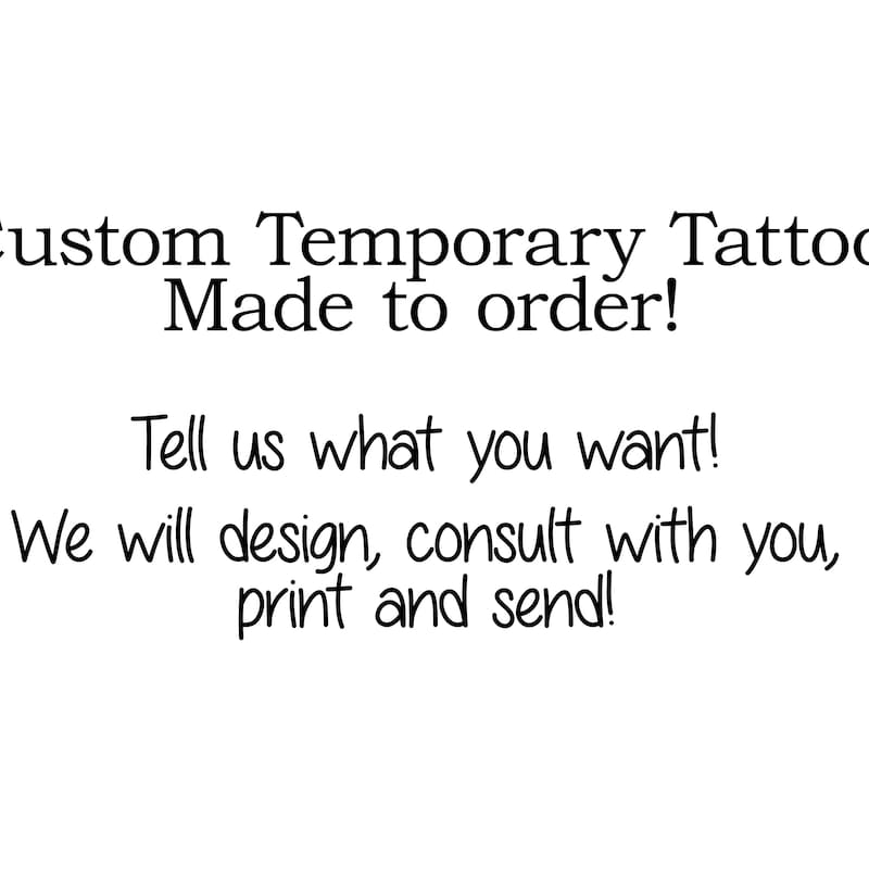 Custom Temporary Tattoo - Etsy