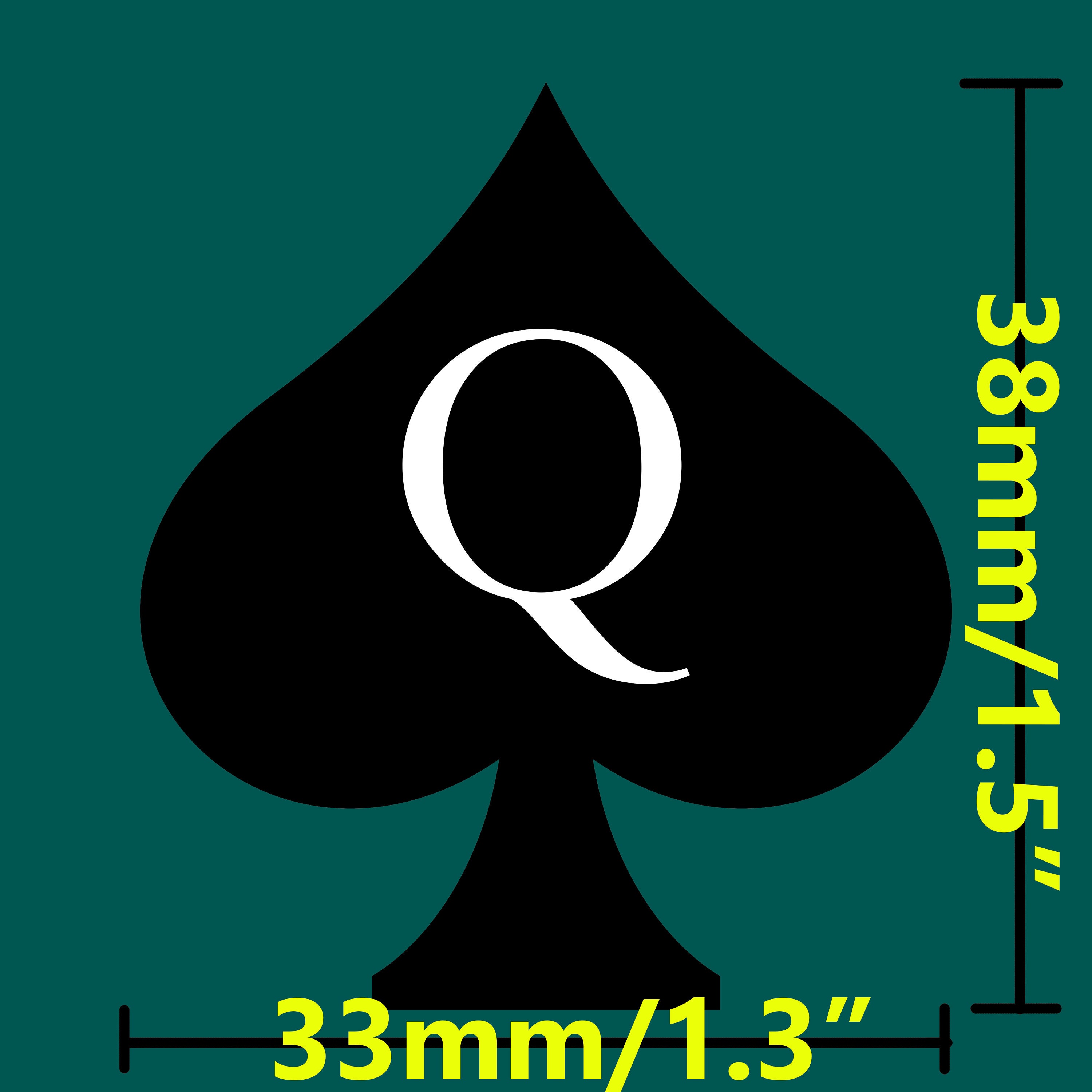Queen Of Spades Temporary Tattoo Small 1 5 High Etsy