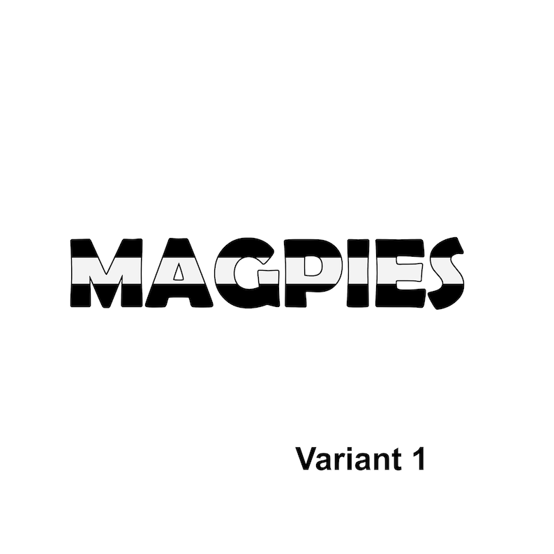 AFL Collingwood Magpies - Temporary Tattoo (3 Variants) - Etsy Australia