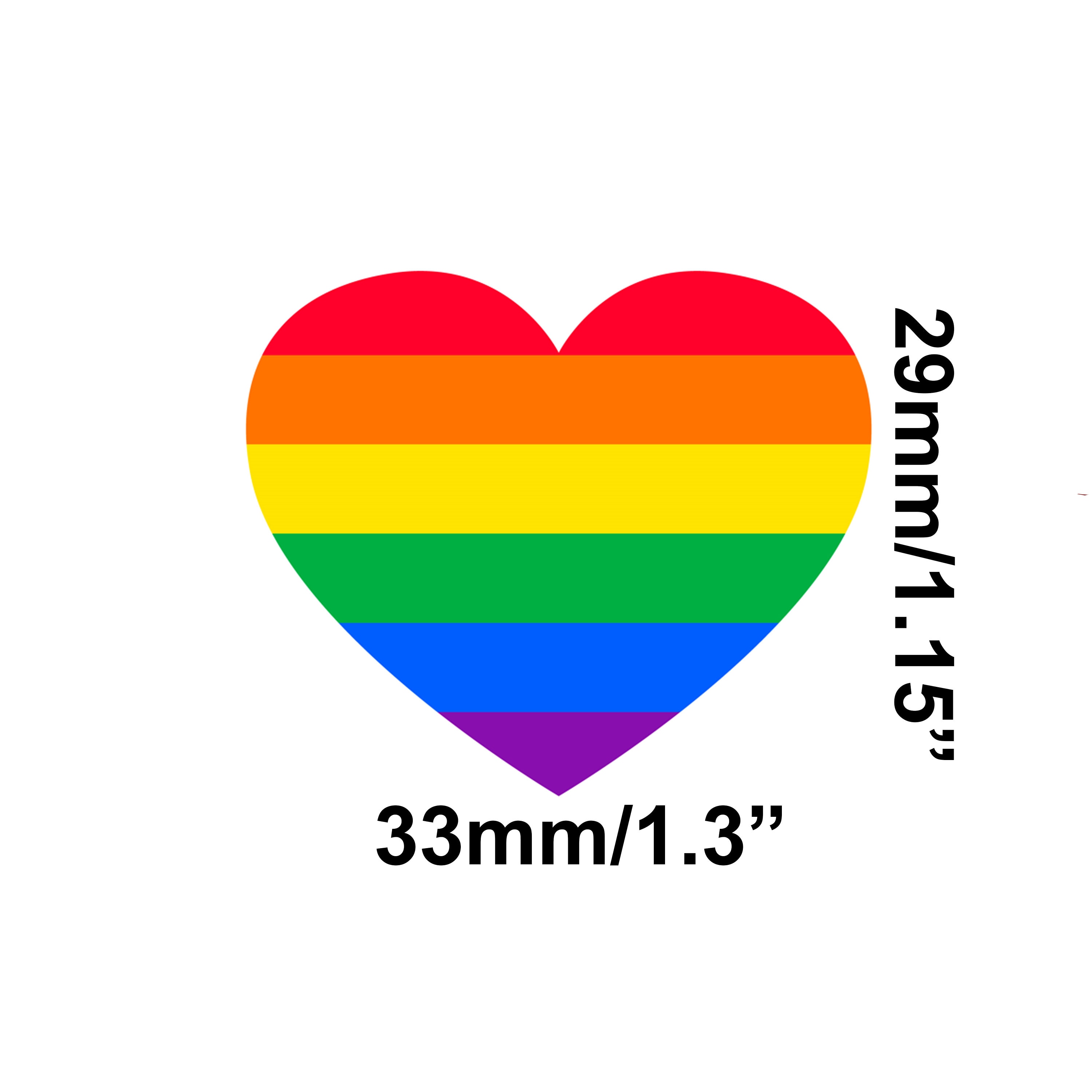 LGBTQIA+ Pride Heart Temporary Tattoo - Small (1.15" High) - Etsy