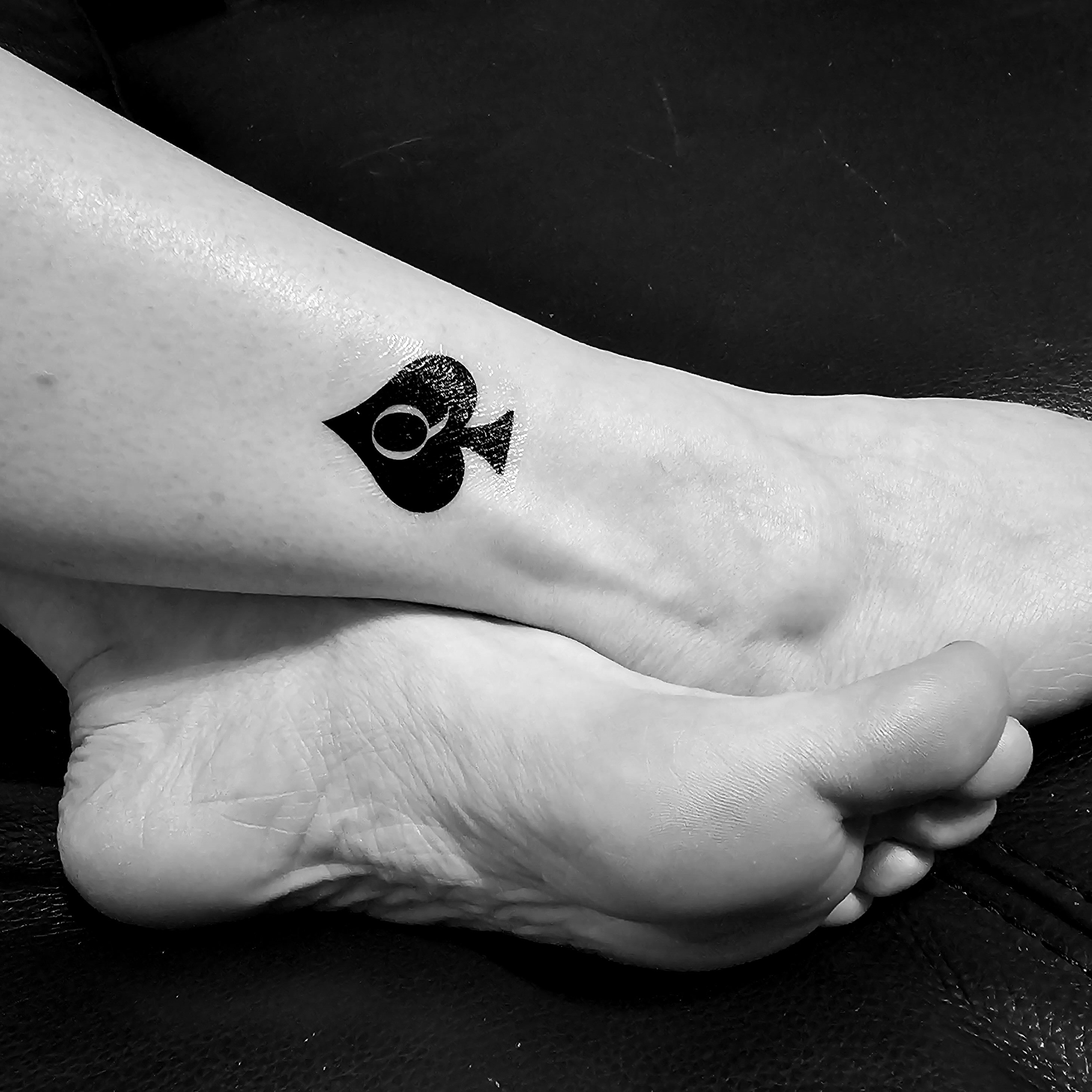 Queen Of Spades Temporary Tattoo Small 1 5 High Etsy