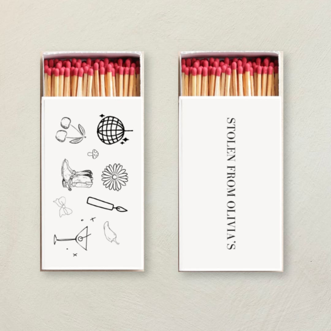 Customizable Matchbox Design, Matchbox Template, Personalized Matches ...