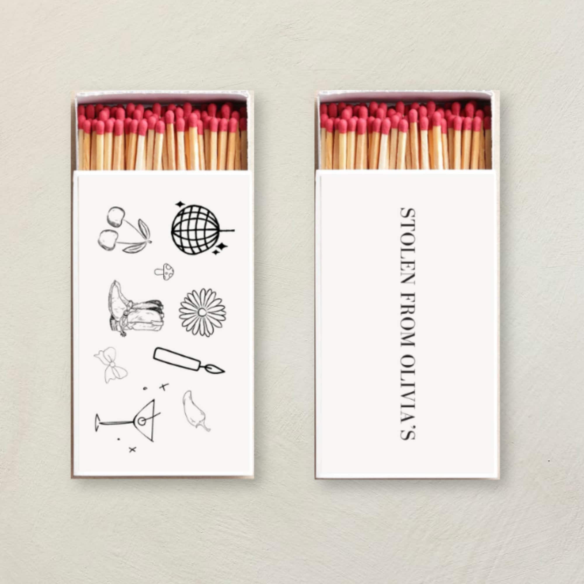Customizable Matchbox Design, Matchbox Template, Personalized Matches ...