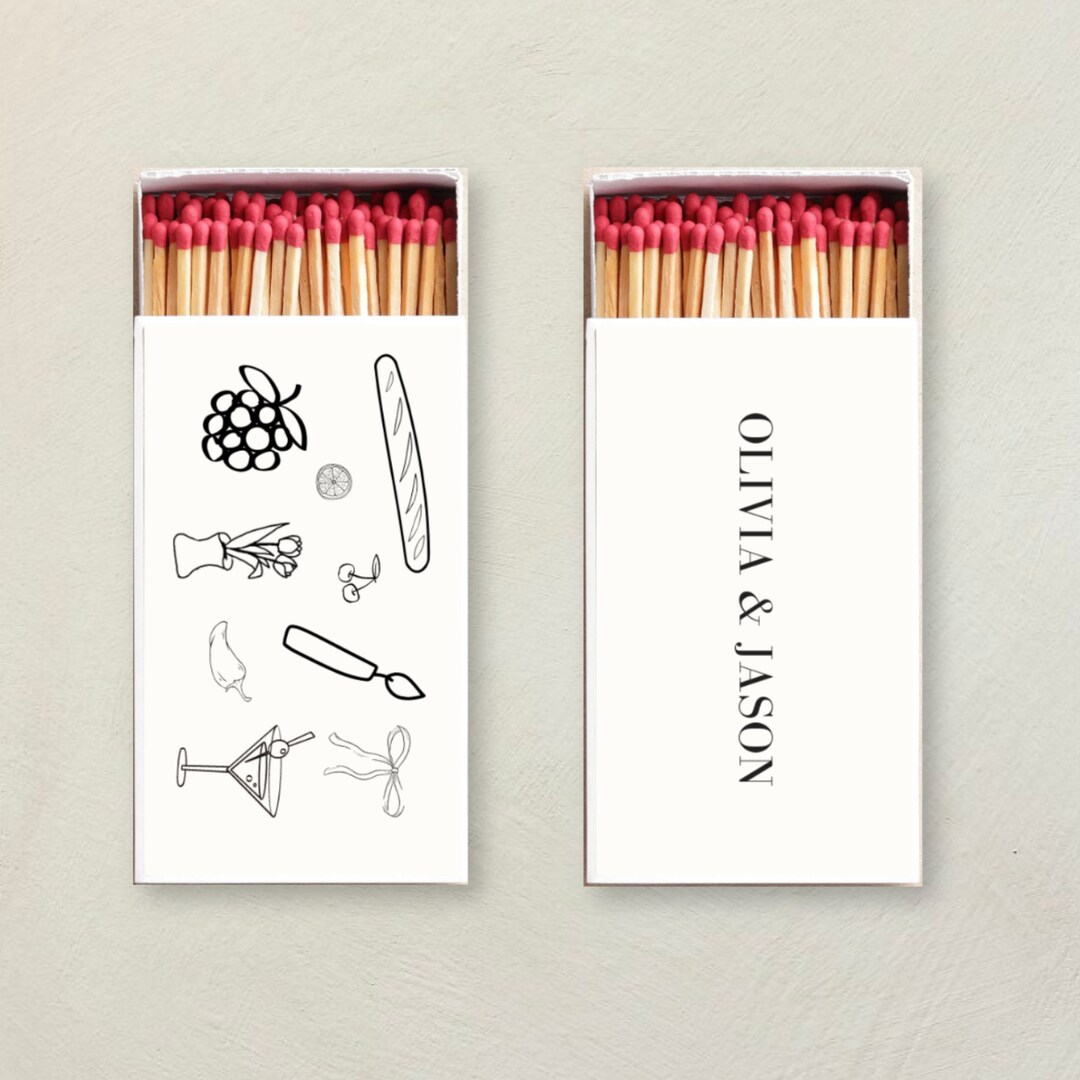 Customizable Matchbox Design, Matchbox Template, Personalized Matches ...