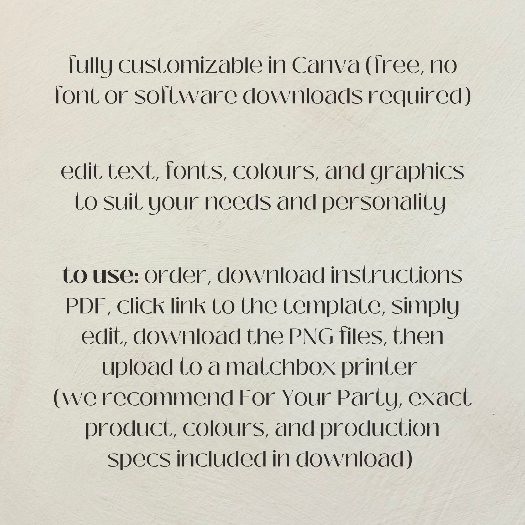 Customizable Matchbox Design, Matchbox Template, Personalized Matches ...