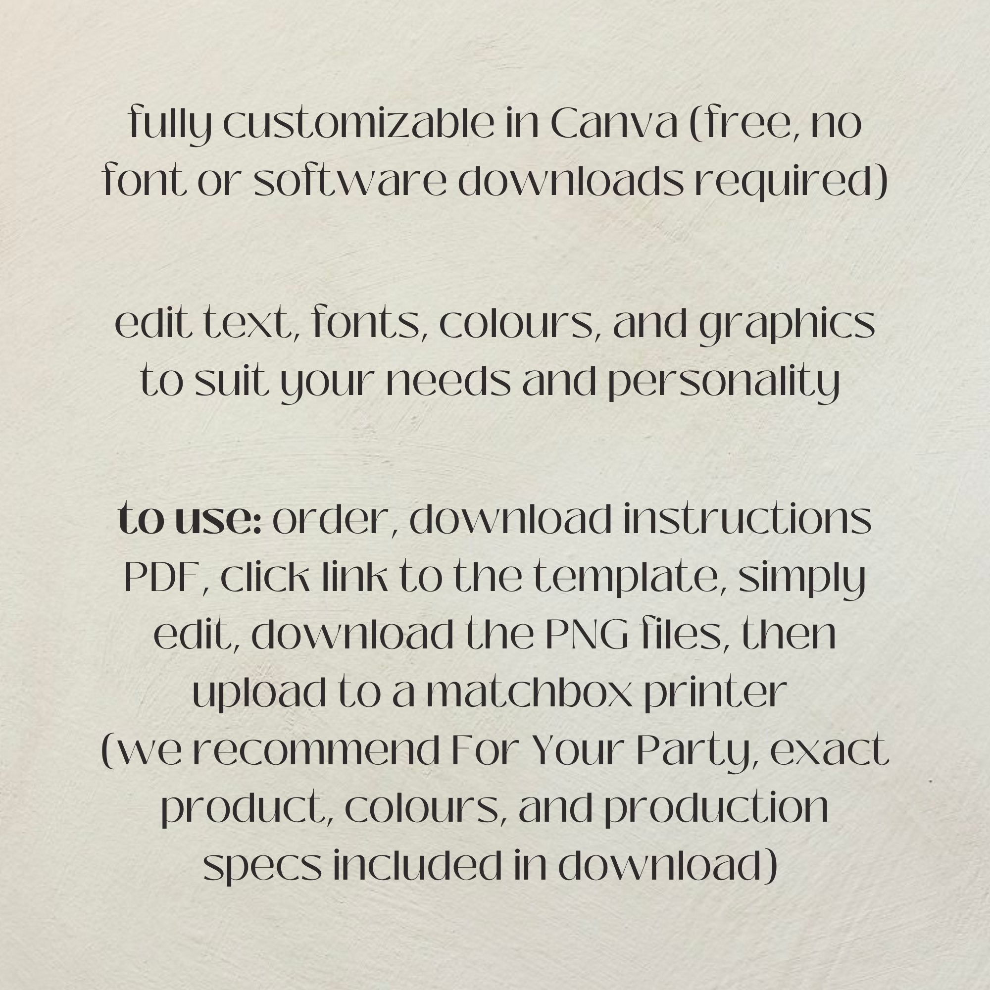 Customizable Matchbox Design, Matchbox Template, Personalized Matches ...