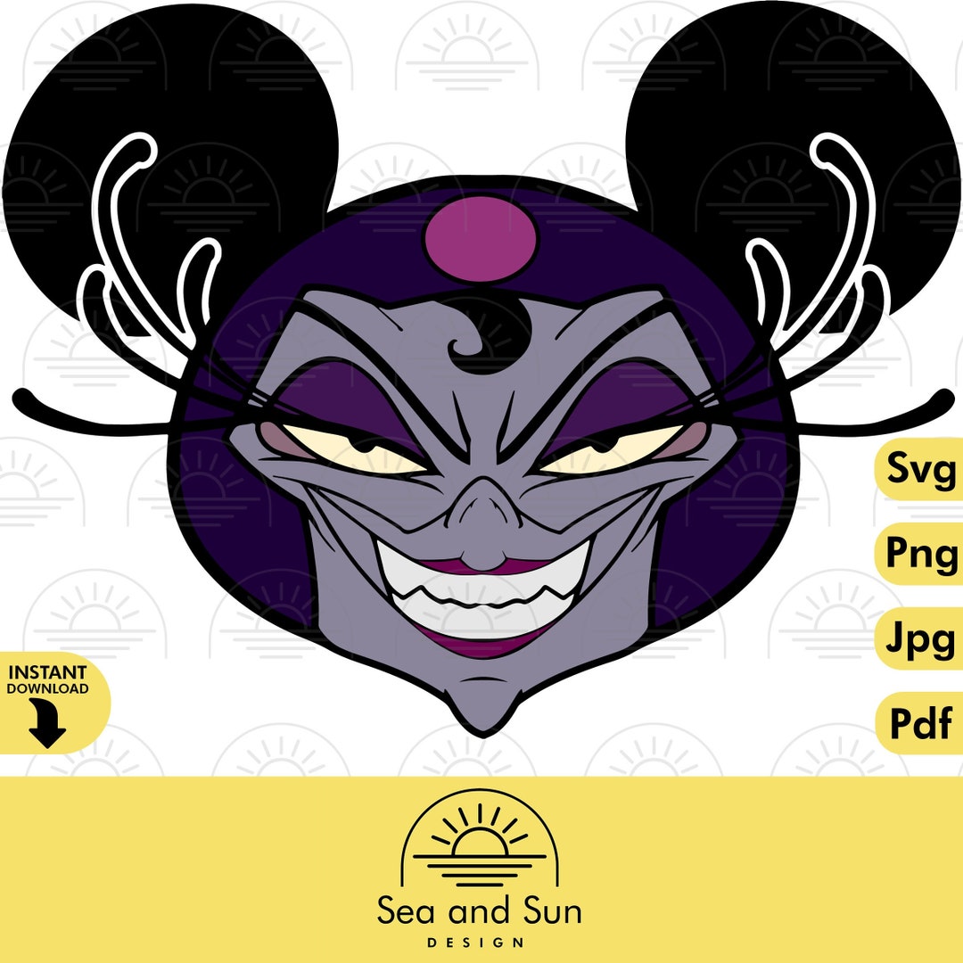 The Emperor's New Groove Svg Clip Art Files Yzma Head - Etsy