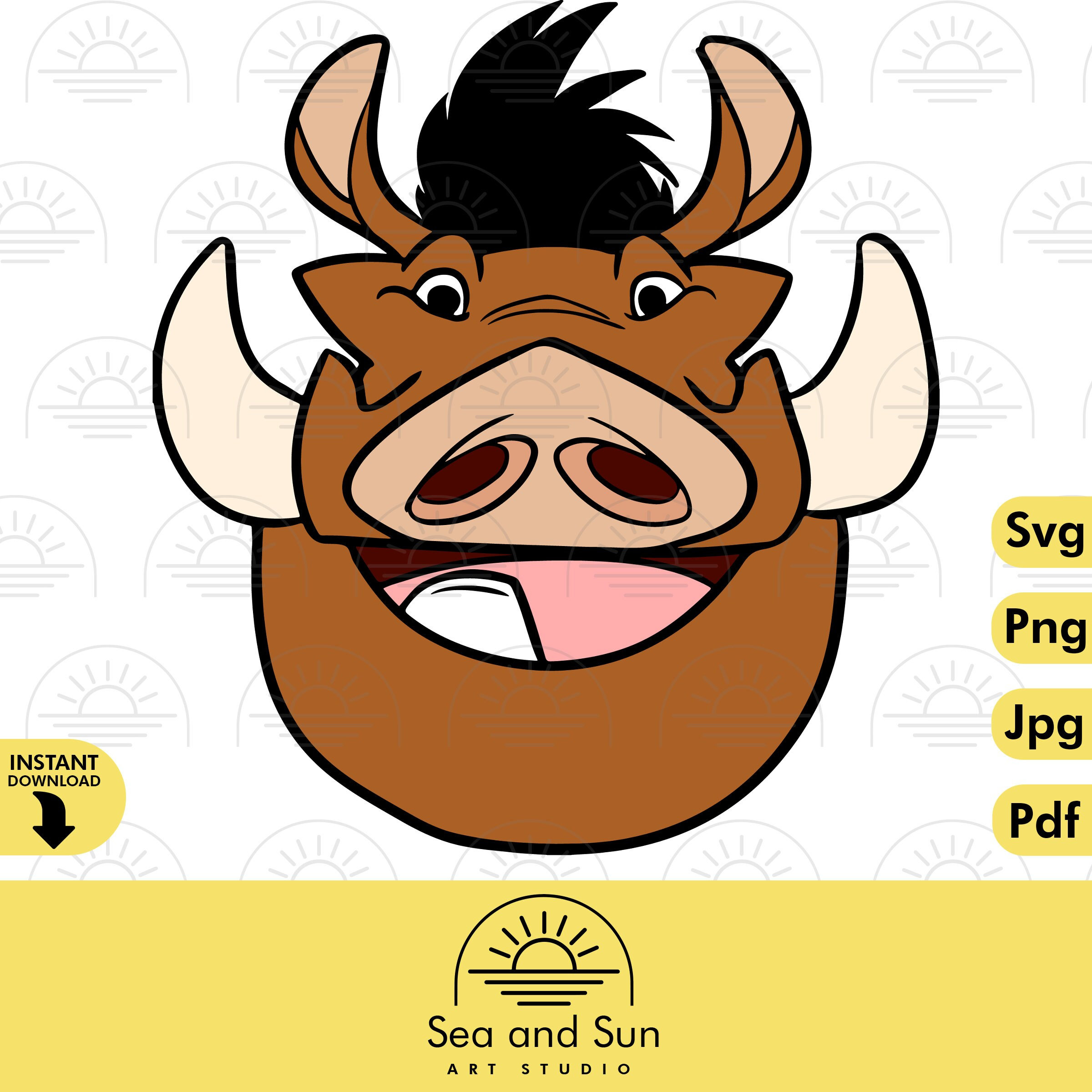 Lion King Vector Svg Pumbaa Disneyland Ears Svg Png the Lion - Etsy