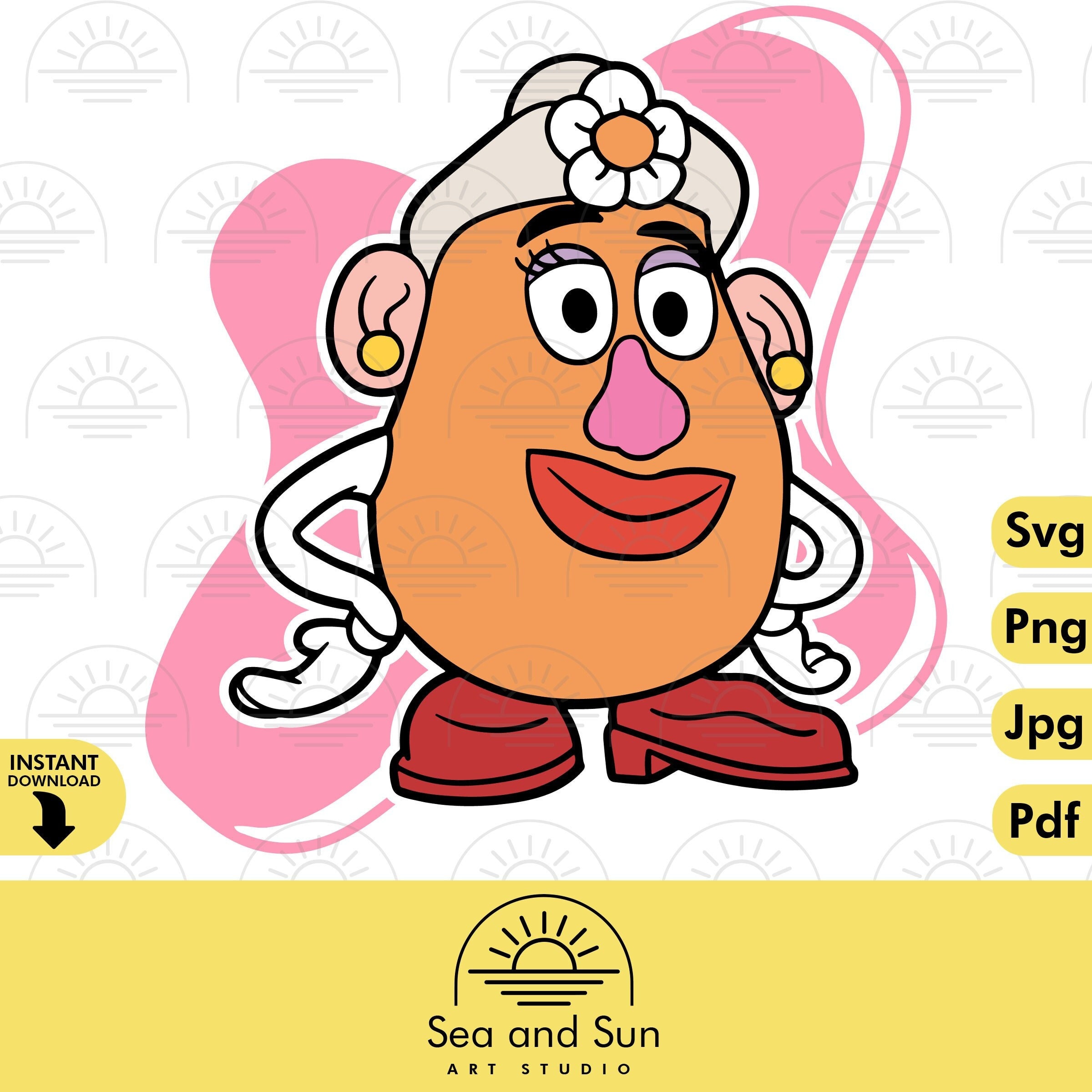 Mrs Potato Head Vector Toy Story Svg Woody Disneyland Ears Etsy Canada