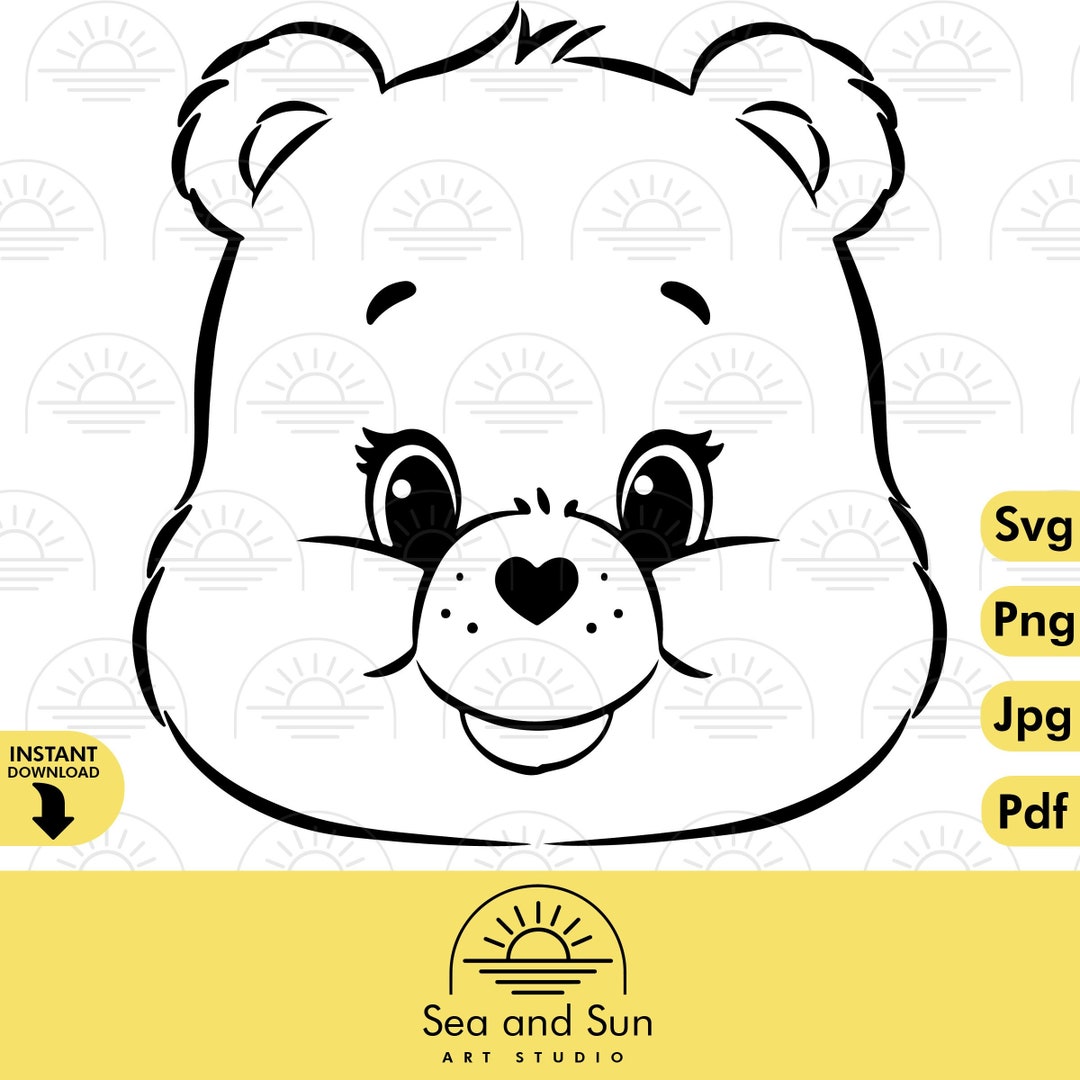 Care Bears Face Svg Clip Art Files Care Bears Head - Etsy Canada