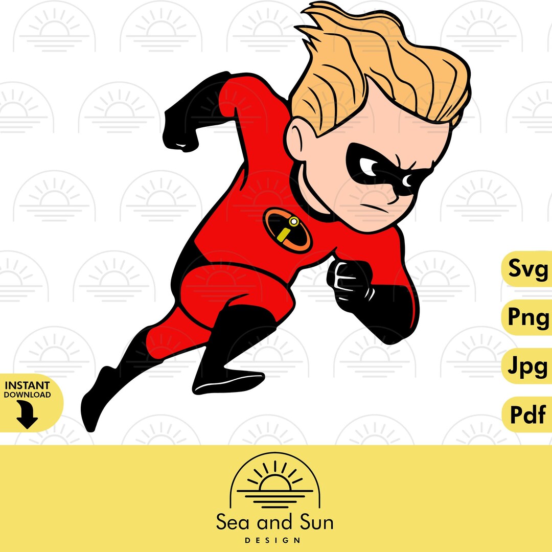 Dash Parr Mr Incredible Svg Clip Art Files The Incredibles Etsy