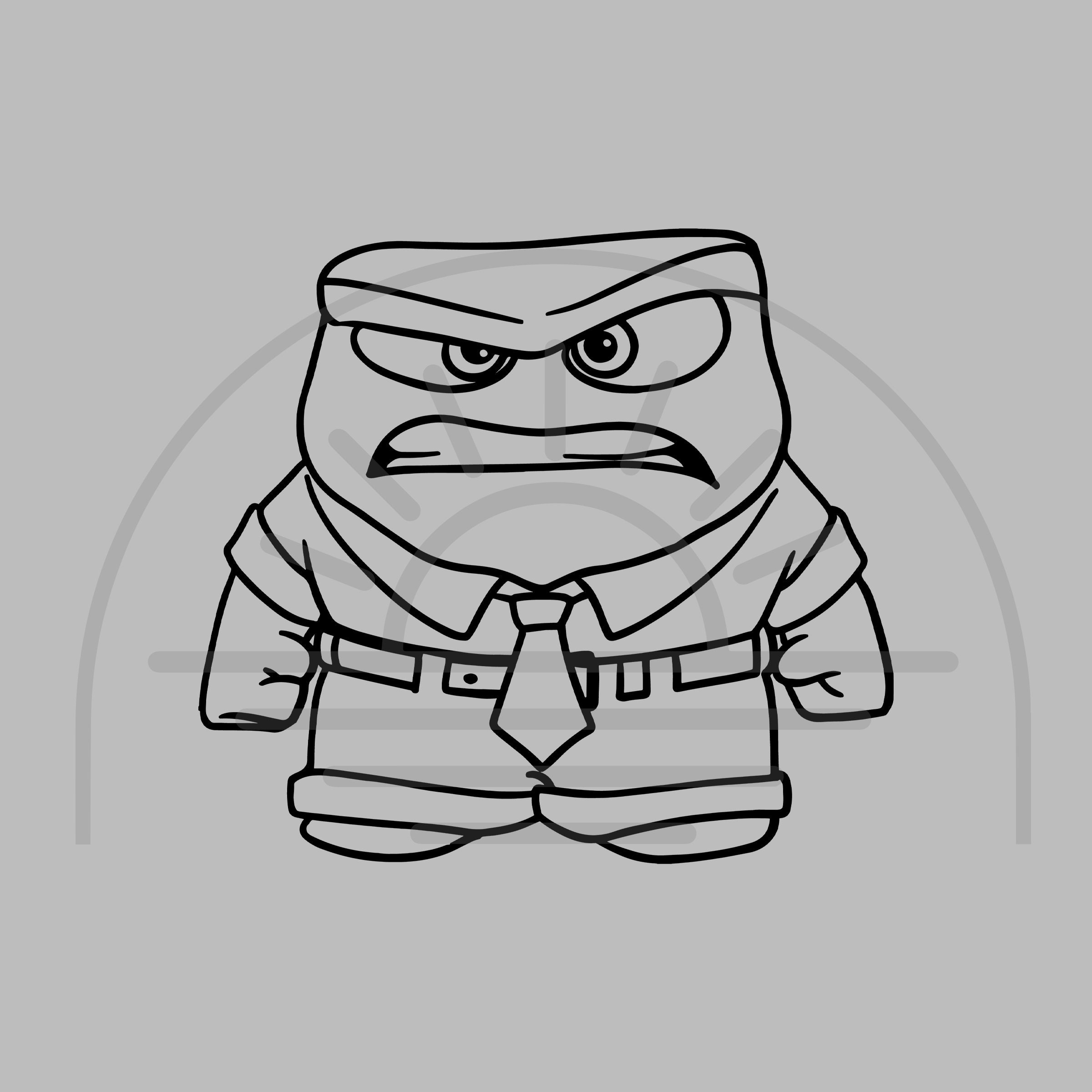 Anger Inside Out Svg Clip Art Files Inside Out Head - Etsy Hong Kong