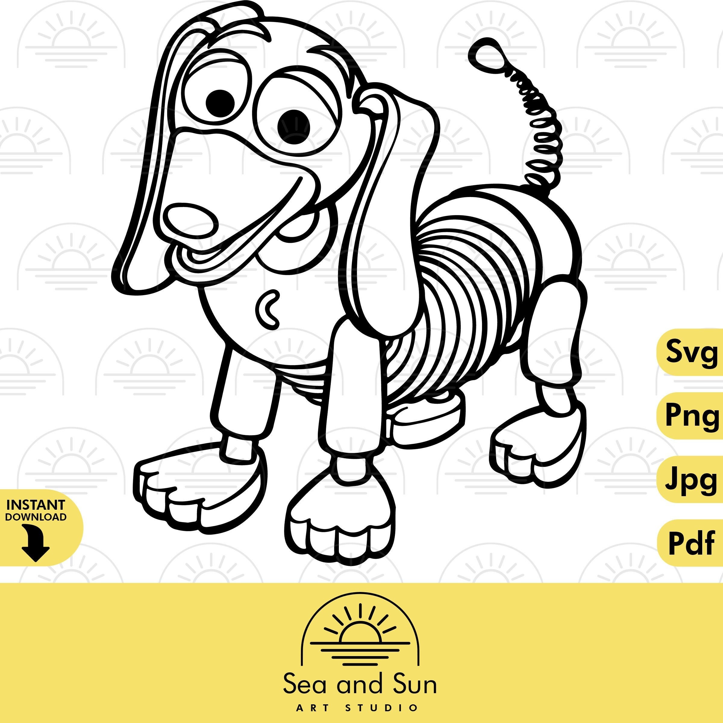 Slinky Dog Coloring Page