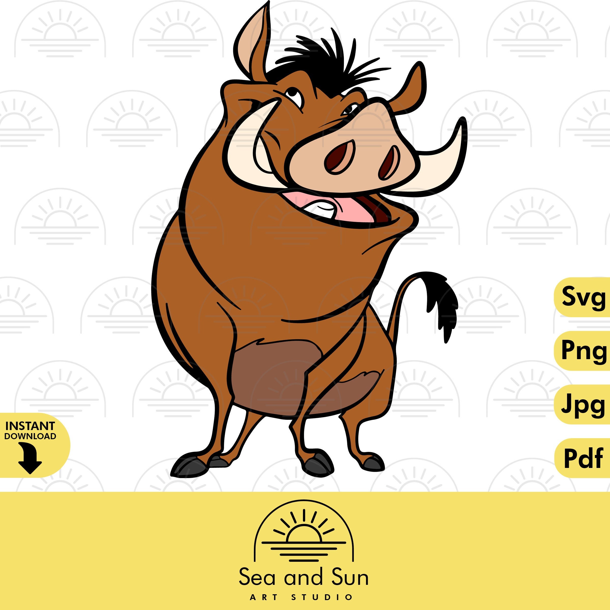 Lion King Vector Svg Pumbaa Disneyland Ears Svg Png the Lion - Etsy