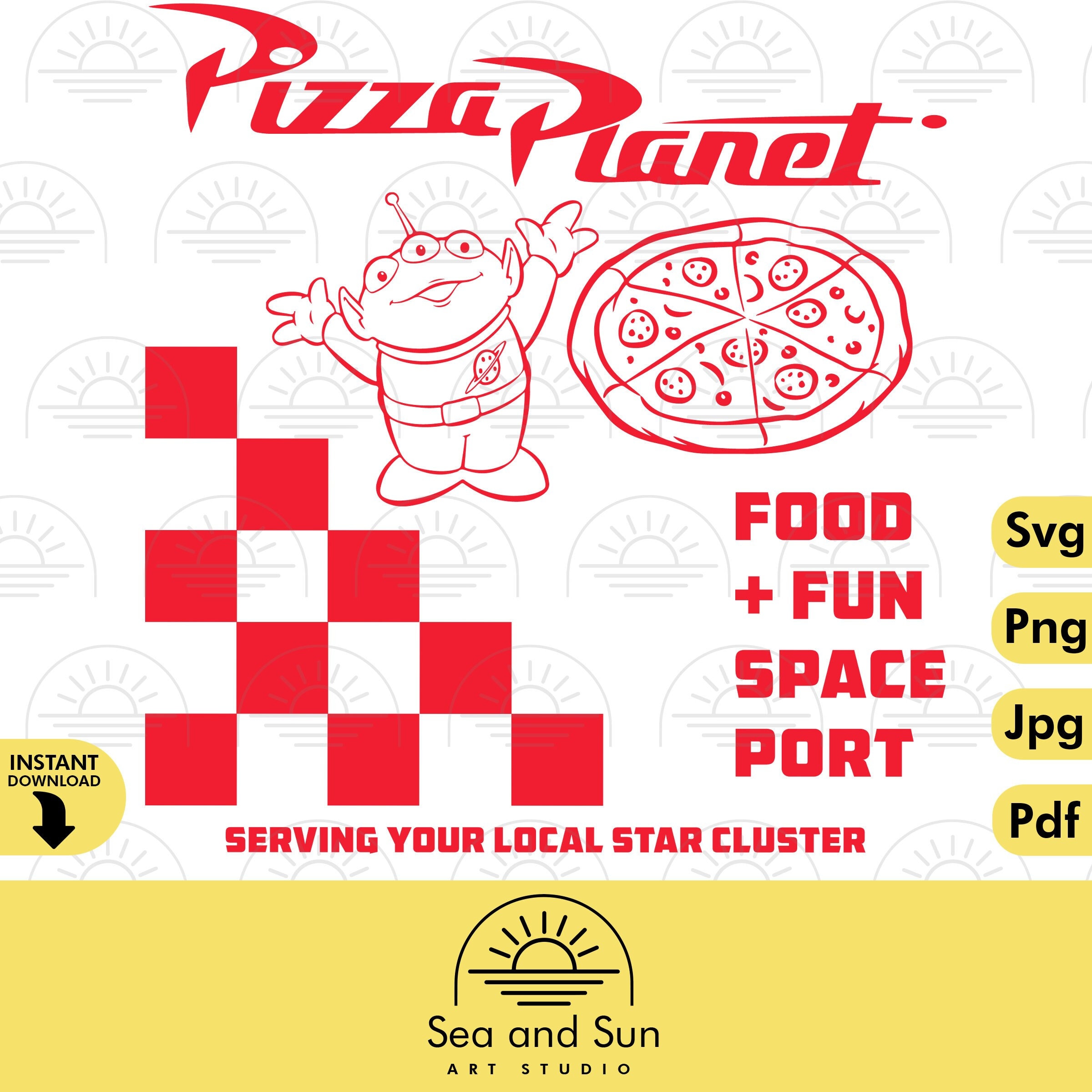 Vector Pizza Planet Toy Story Svg Alien Disneyland Ears Svg - Etsy