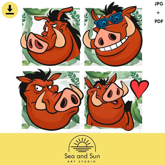 The Lion King Pumba Vector Svg, Pumba Disneyland Ears Svg,, 50% OFF