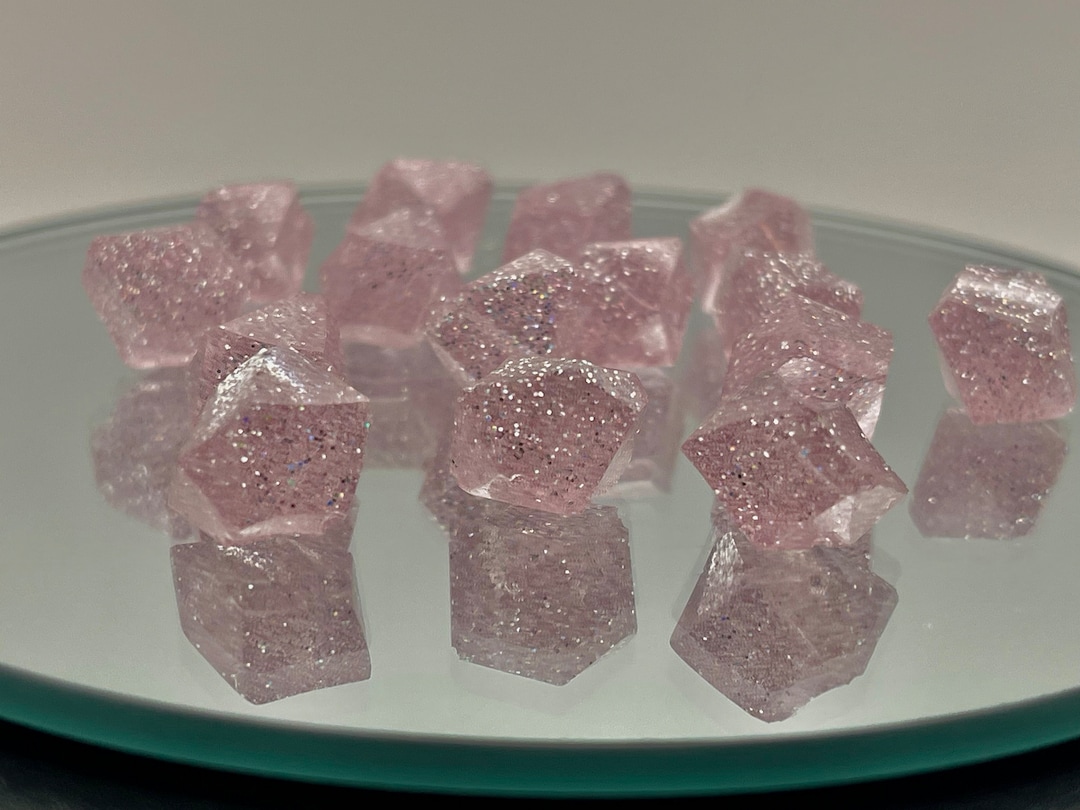 Wyrmspan Compatible Dusty Rose Quartz Colored With Druzy Effect Resin ...