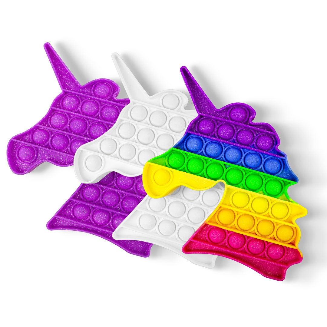 Magical Times Unicorn Pop It Fidget Toys Set of 3 Multi-colored ...