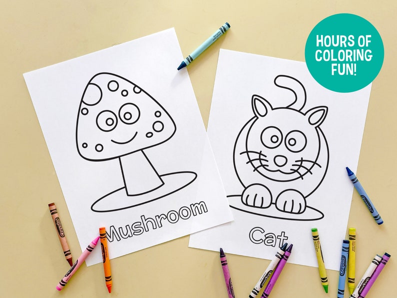 50 Big & Fun Coloring Pages for Toddlers, Kids Ages 1-4, Preschool ...