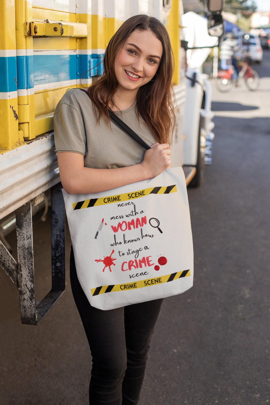 Stage A Crime Scene Tote Bag, True Crime Junkie, True Crime Gifts, True ...