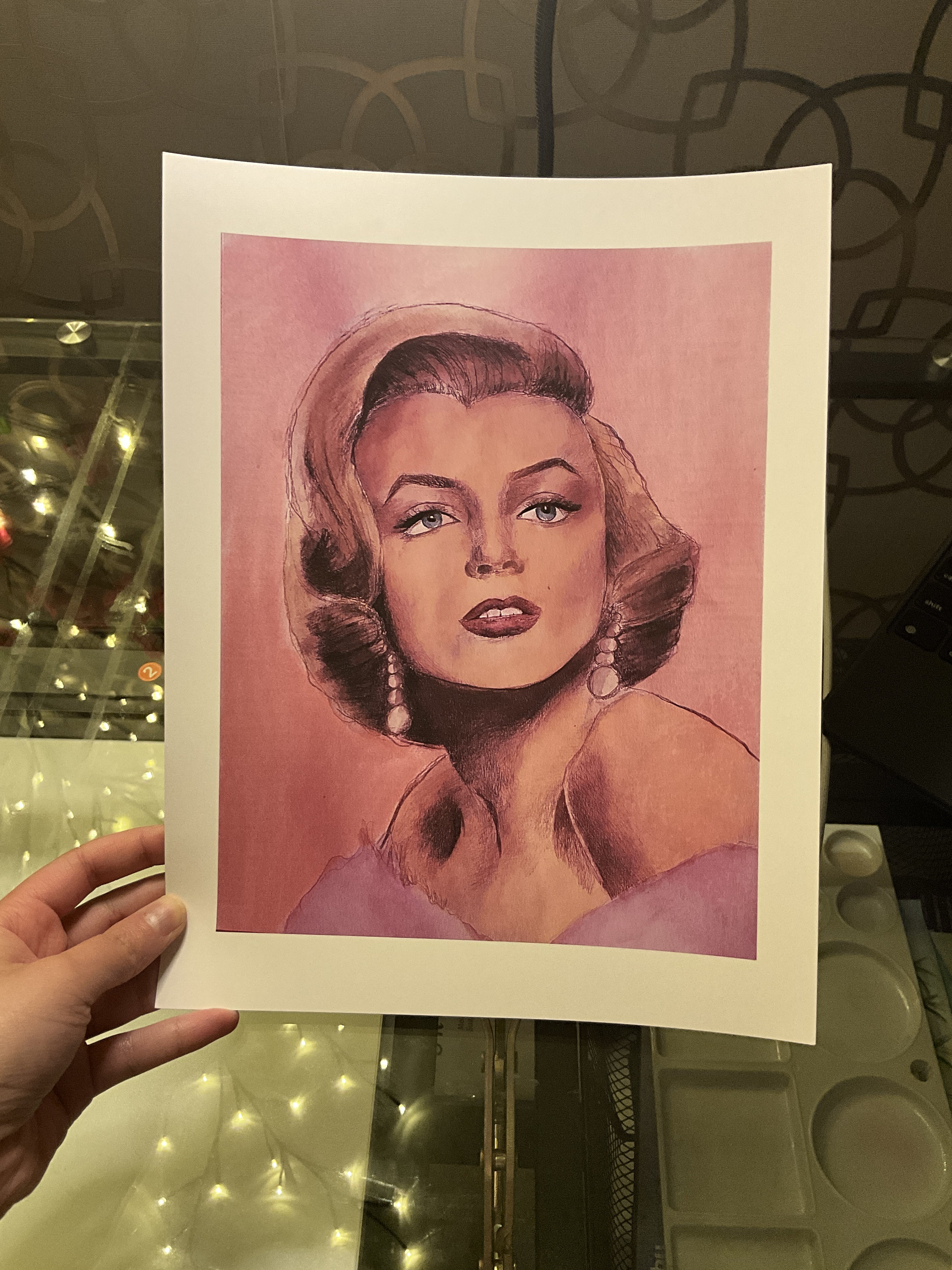 MARILYN MONROE (red Overlay) PORTRAIT - Etsy