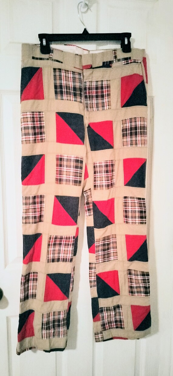 vintage plaid patchwork halter - Gem