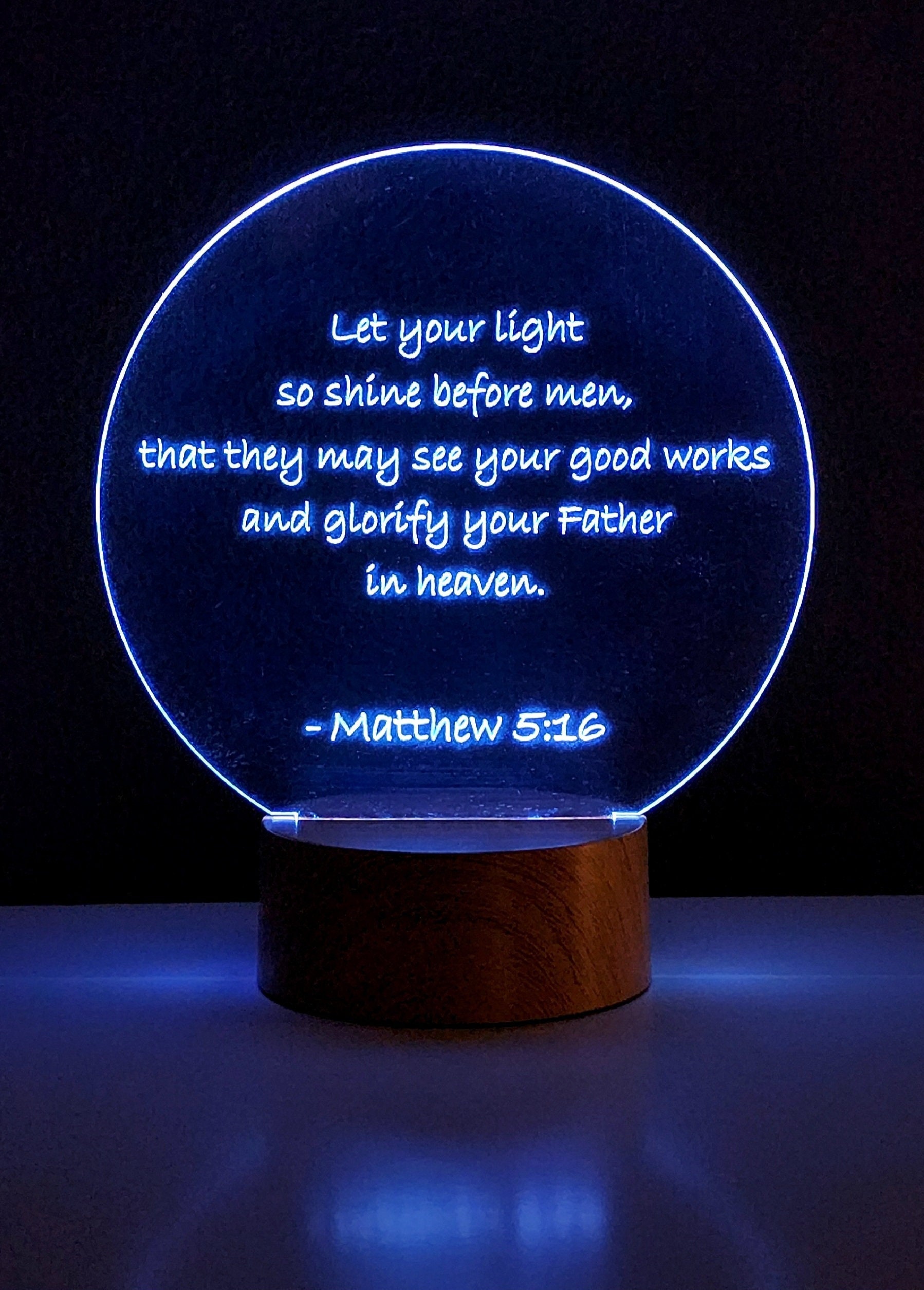 Custom Bible Verse Night Light - Etsy