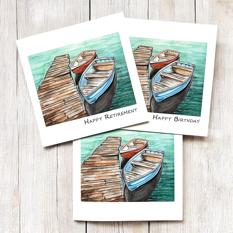 Boat Birthday Card, Retirement Cards, Retirement Boat Card, Boat ...