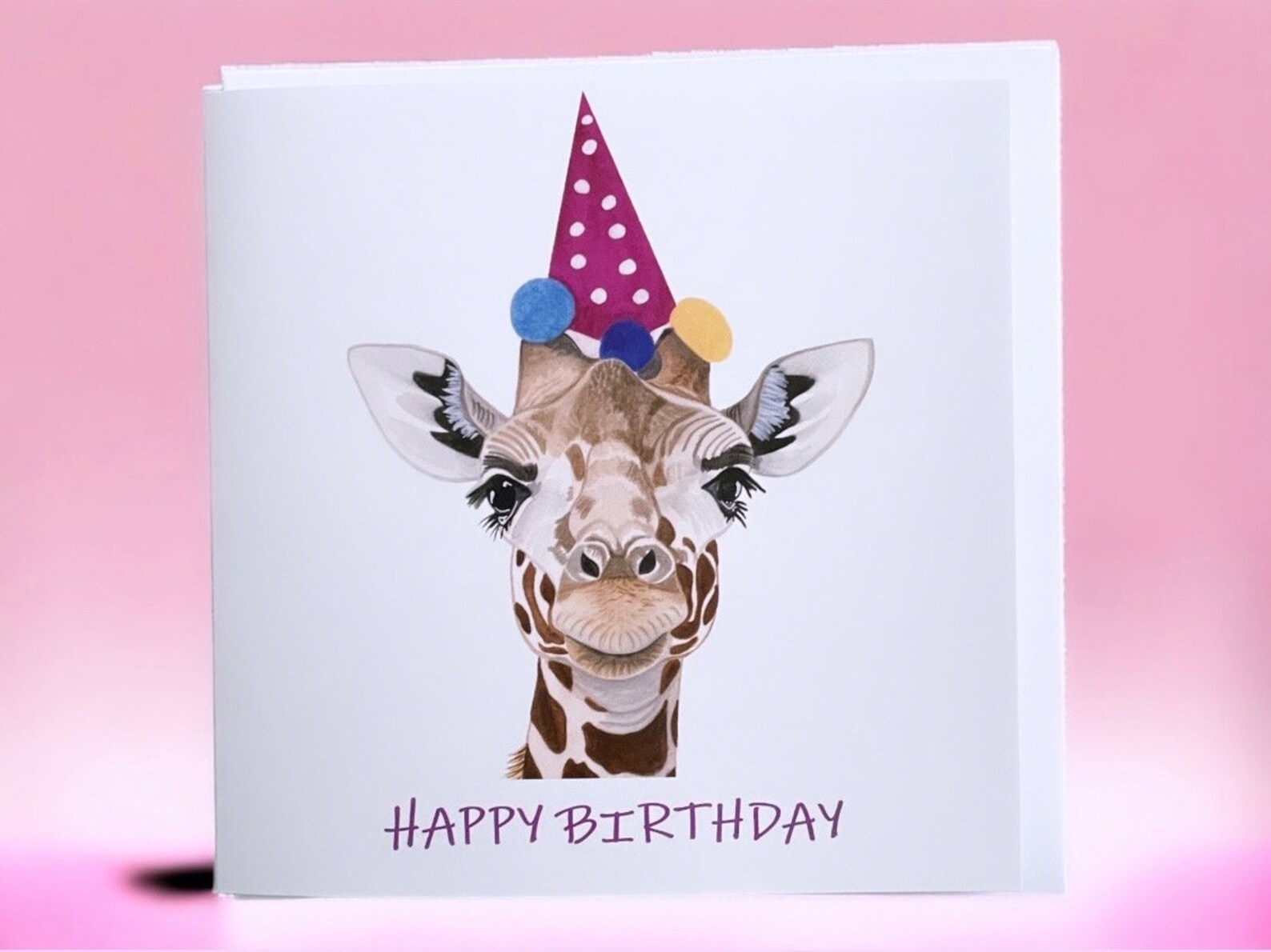 Giraffe Birthday Card, Giraffe Card, Birthday Cards for Her, Birthday ...