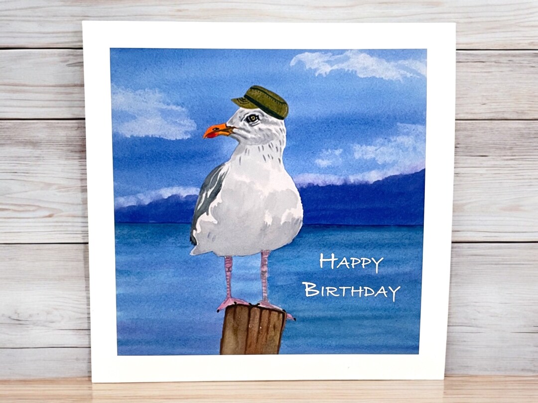Seagull Birthday Cards, Seagull Birthday Card, Seagull Cards, Funny ...