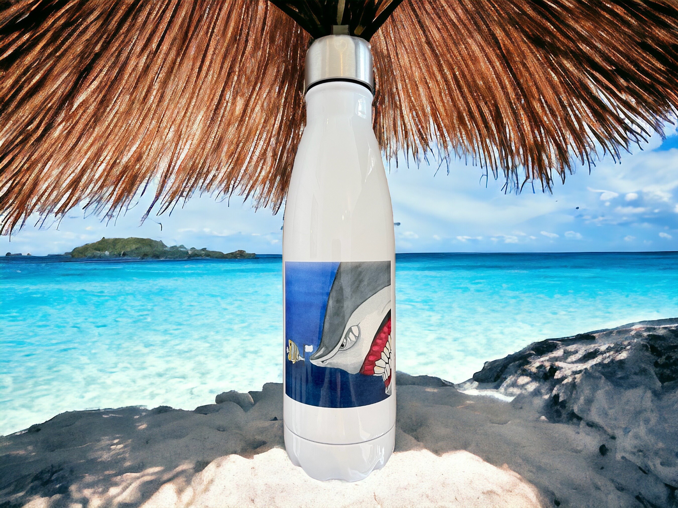 Shark Reusable Water Bottle, Shark Gifts, Jaws Water Bottle, Water ...