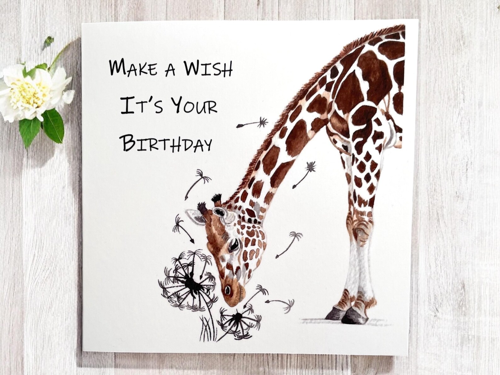 Giraffe Birthday Card, Giraffe Birthday Card for Her, Giraffe Cards ...