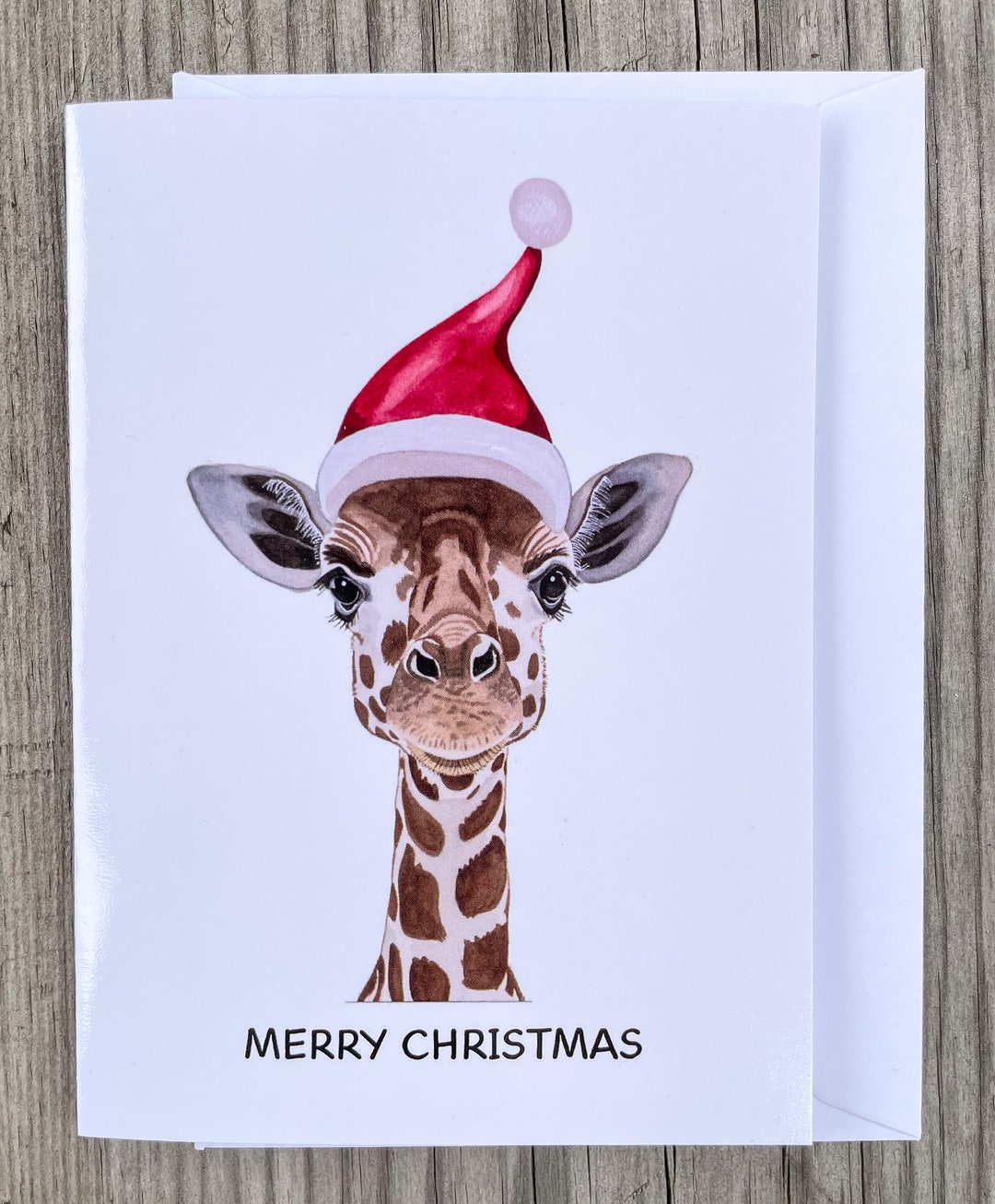 Giraffe Christmas Card Giraffe Card Christmas Cards Cute - Etsy UK