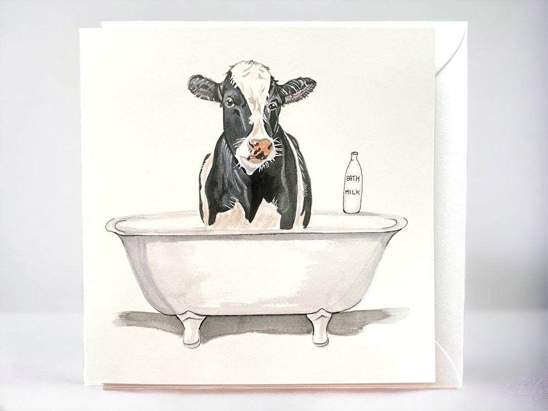 Cow Birthday Card, Cow Greetings Card, Funny Cow Cards, Birthday Cards ...