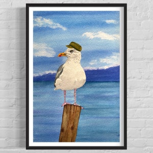 Seagull, Seagull Art, Seagull Prints, Seagull Print, Seagulls, Seagull ...