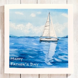Fathers Day Cards, Fathers Day Sailboat Card, Boat Cards, Cards With ...