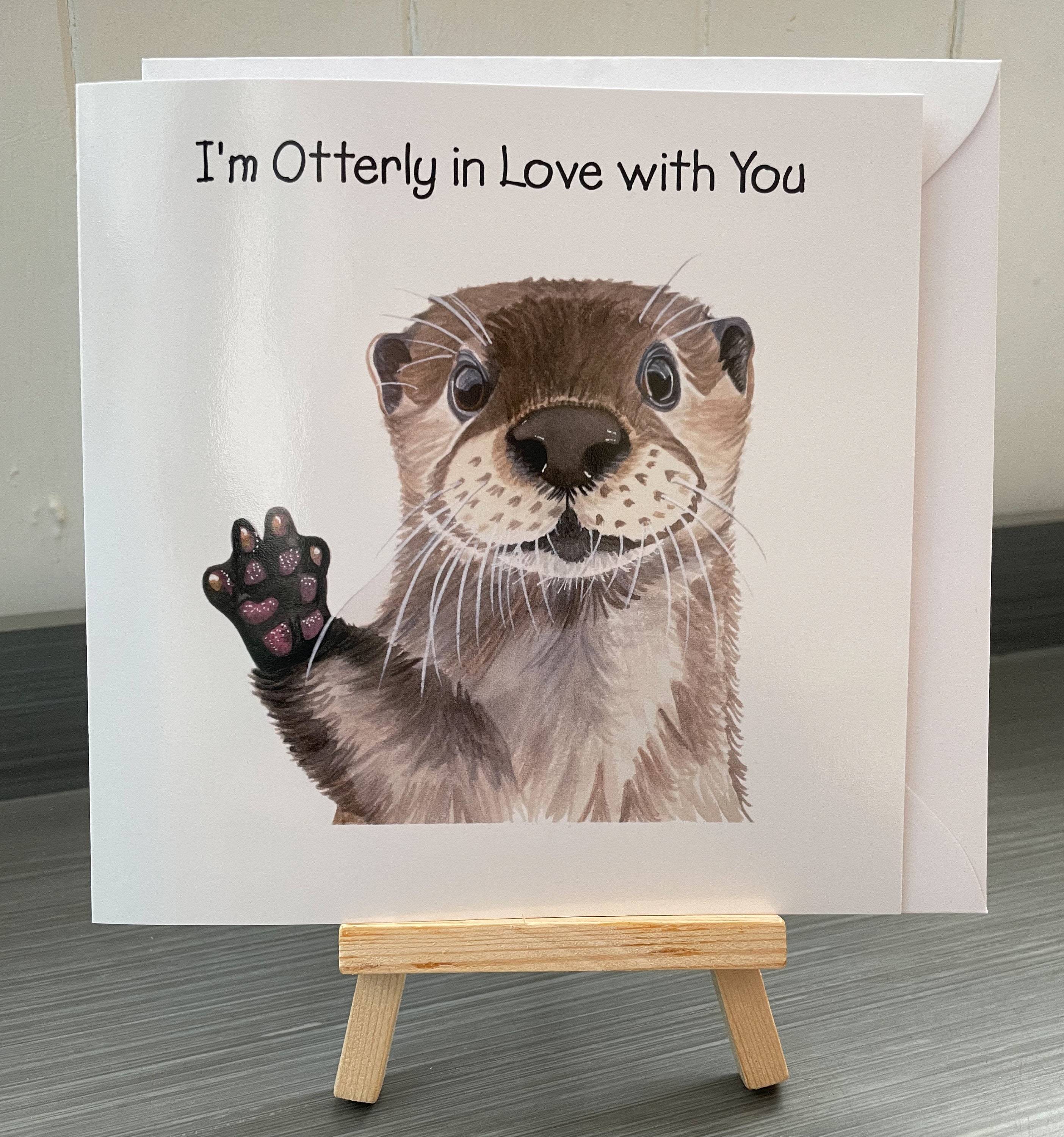 Otter Birthday Card, Cards for Him, Otter Cards, Otter Card, I Love You ...