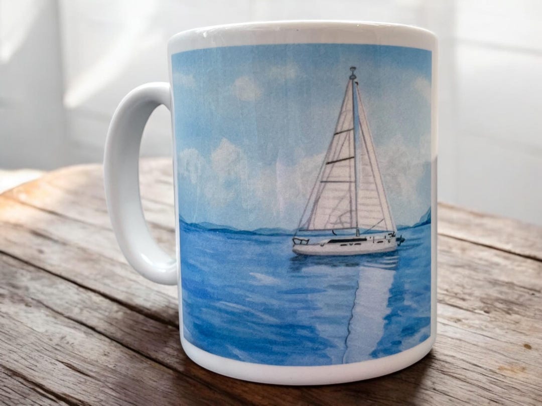 Sailboat Mug, Boat Coffee Mug, Sailboat Mugs, Fathers Day Gifts, Boat ...