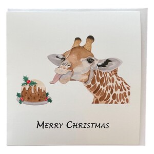 Giraffe Christmas Card, Giraffe Card, Funny Giraffe Christmas Card ...