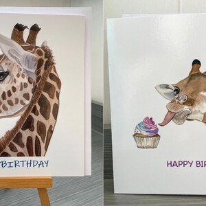 Giraffe Birthday Card Giraffe Card Birthday Cards Birthday - Etsy