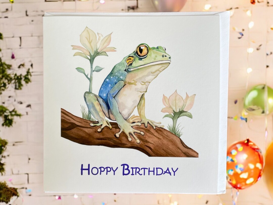 Frog Birthday Card, Frog Birthday Cards, Birthday Cards, Fun Birthday ...