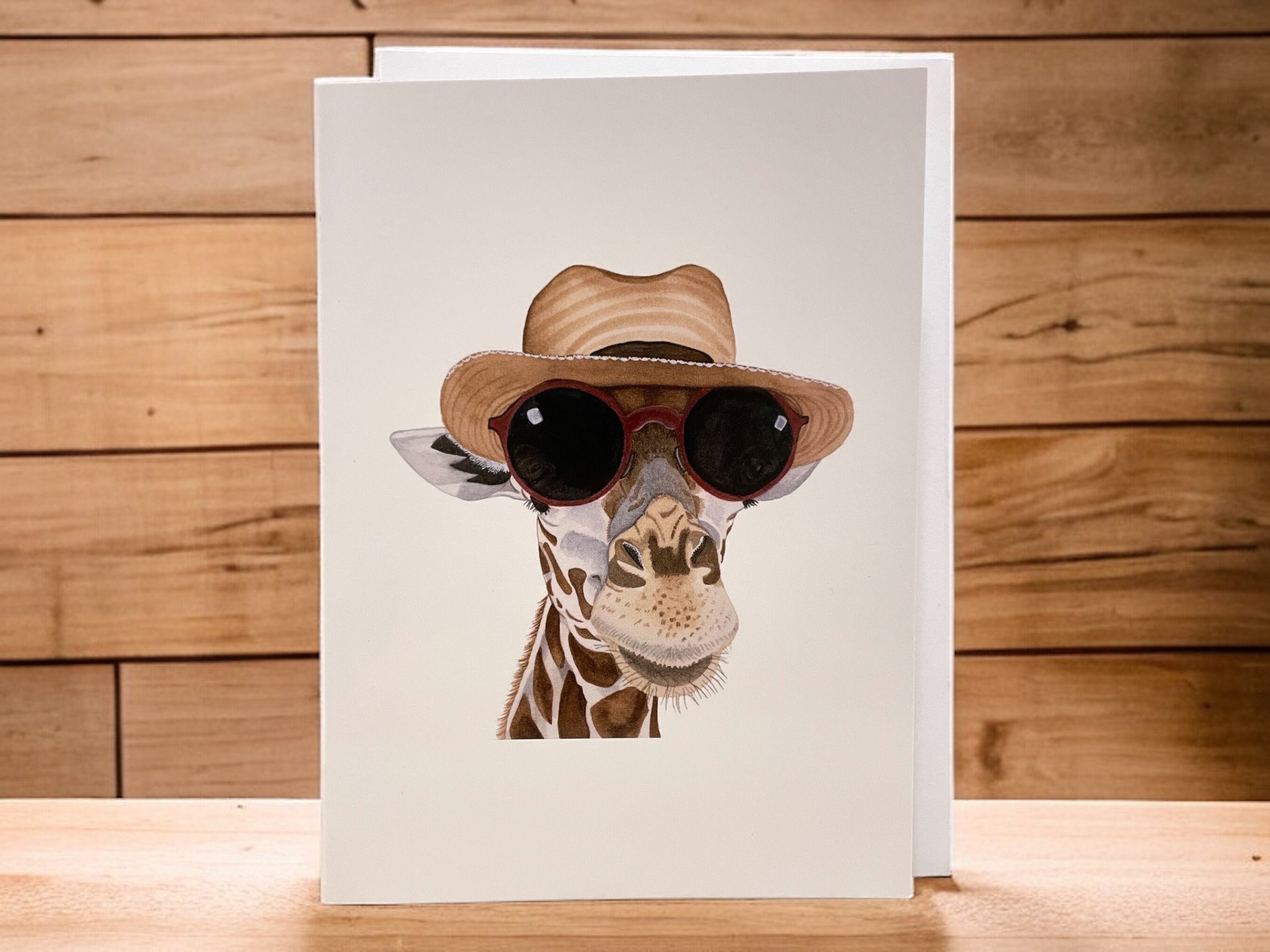 Giraffe Cards, Bon Voyage Cards Giraffe, Cards for Travelers, Blank ...
