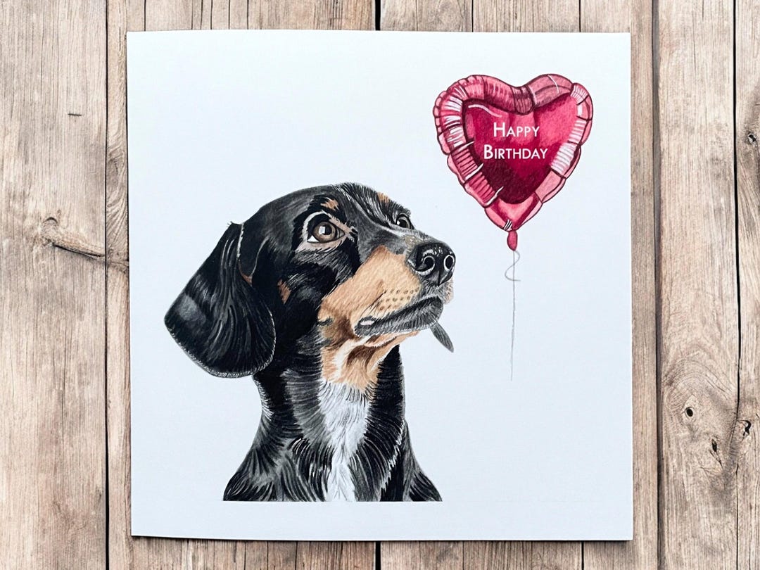 Sausage Dog Card, Dachshund Birthday Card, Dachshund Cards, Sausage Dog ...