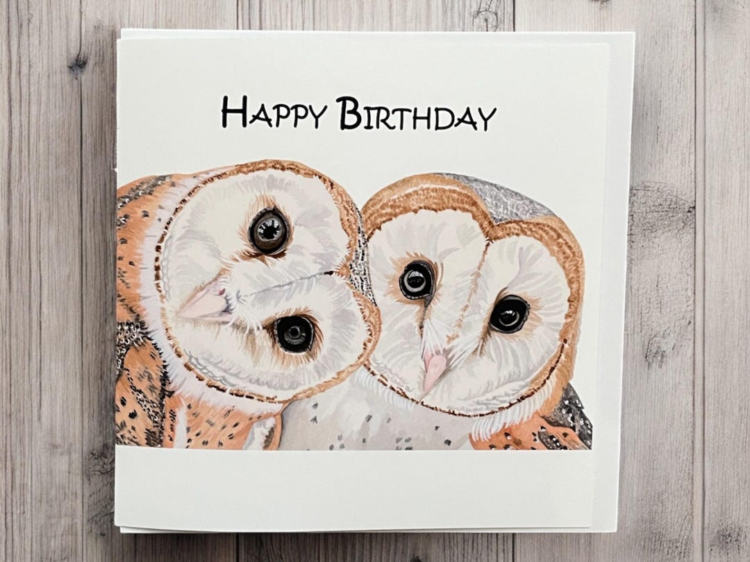 Barn Owl Cards, Owl Birthday Cards, Funny Barn Owl Card, Bird Cards ...