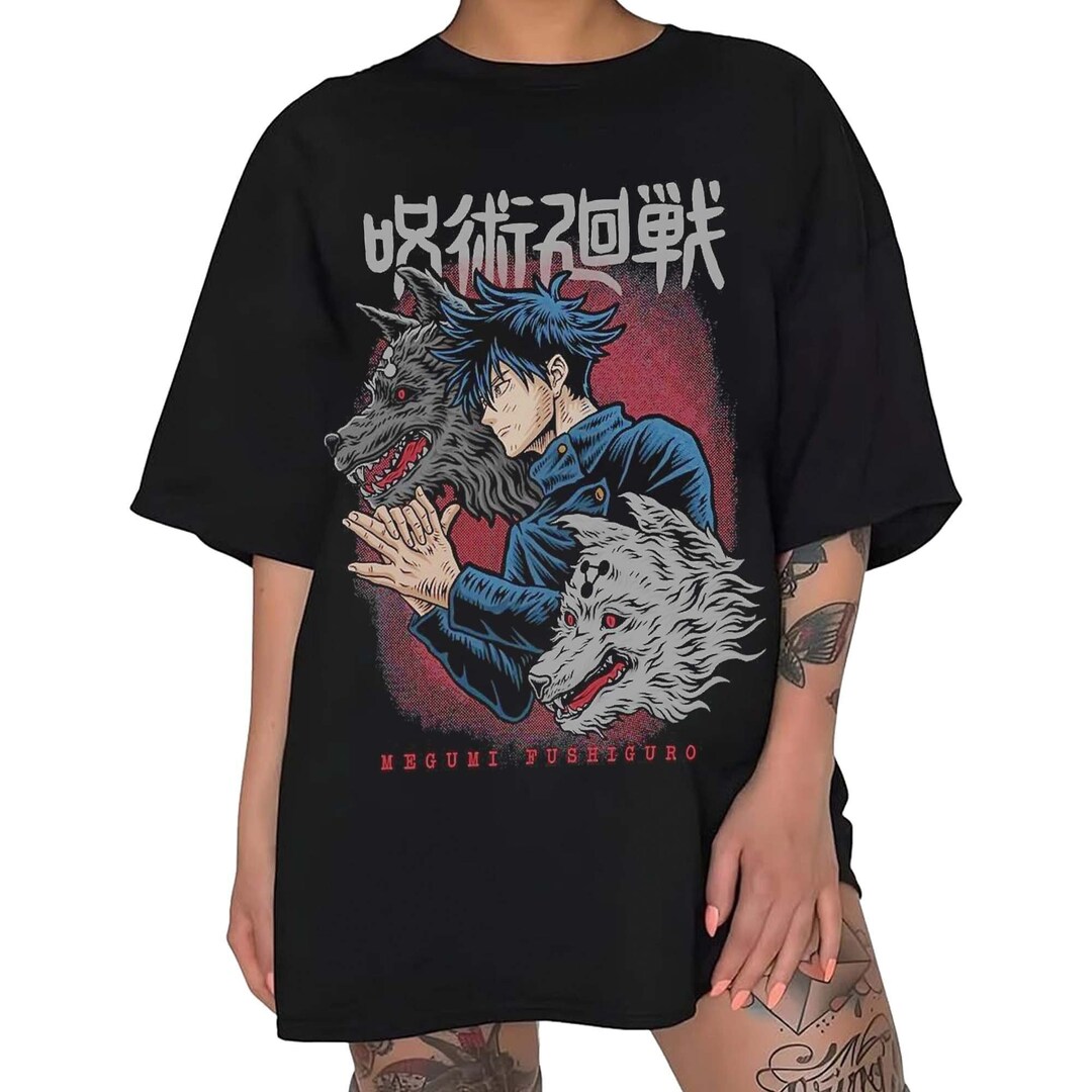 Megumi Fushiguro Divine Dogs Shirt, Megumi Fushiguro Tshirt,yuji ...