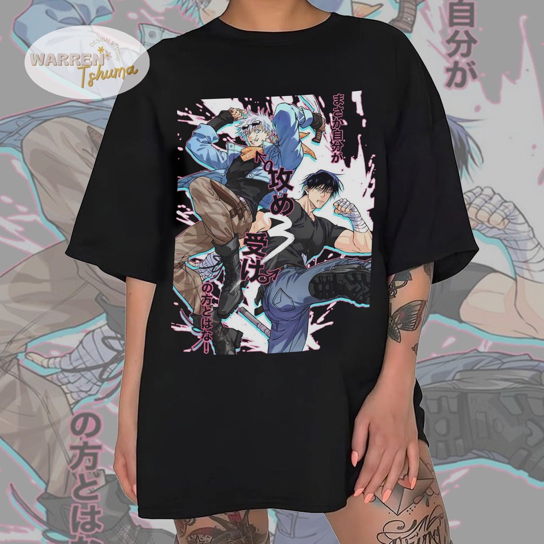 Toji Fushiguro Gojo Satoru T-shirt, JJK Anime T-shirt, Anime Clothing ...